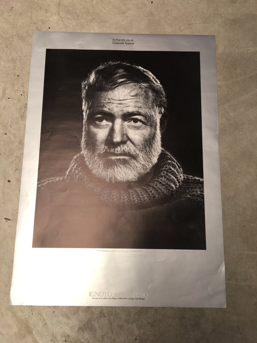 Ernest Hemingway Poster by Yousuf Karsh, 1987 for sale at Pamono